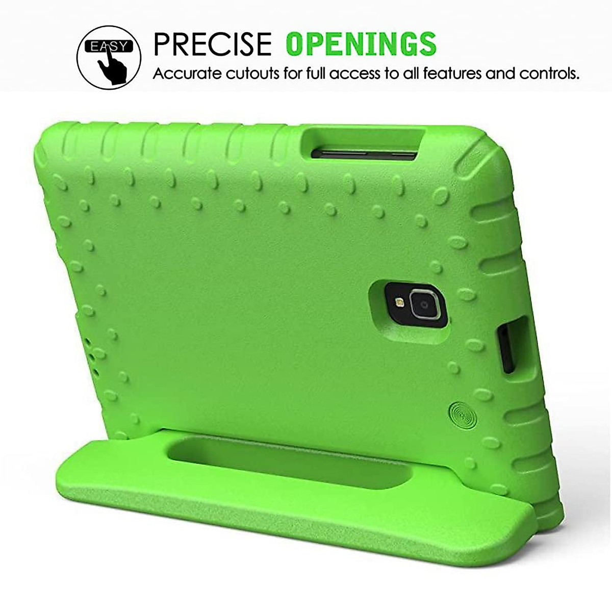 Viahoo Case for Samsung Galaxy Tab A 8.0 Tablet 2017 Release Models SM-T380/SM-T385 Kid-Proof & Shockproof Sturdy Foam Cover Lightweight Durable Case, Green