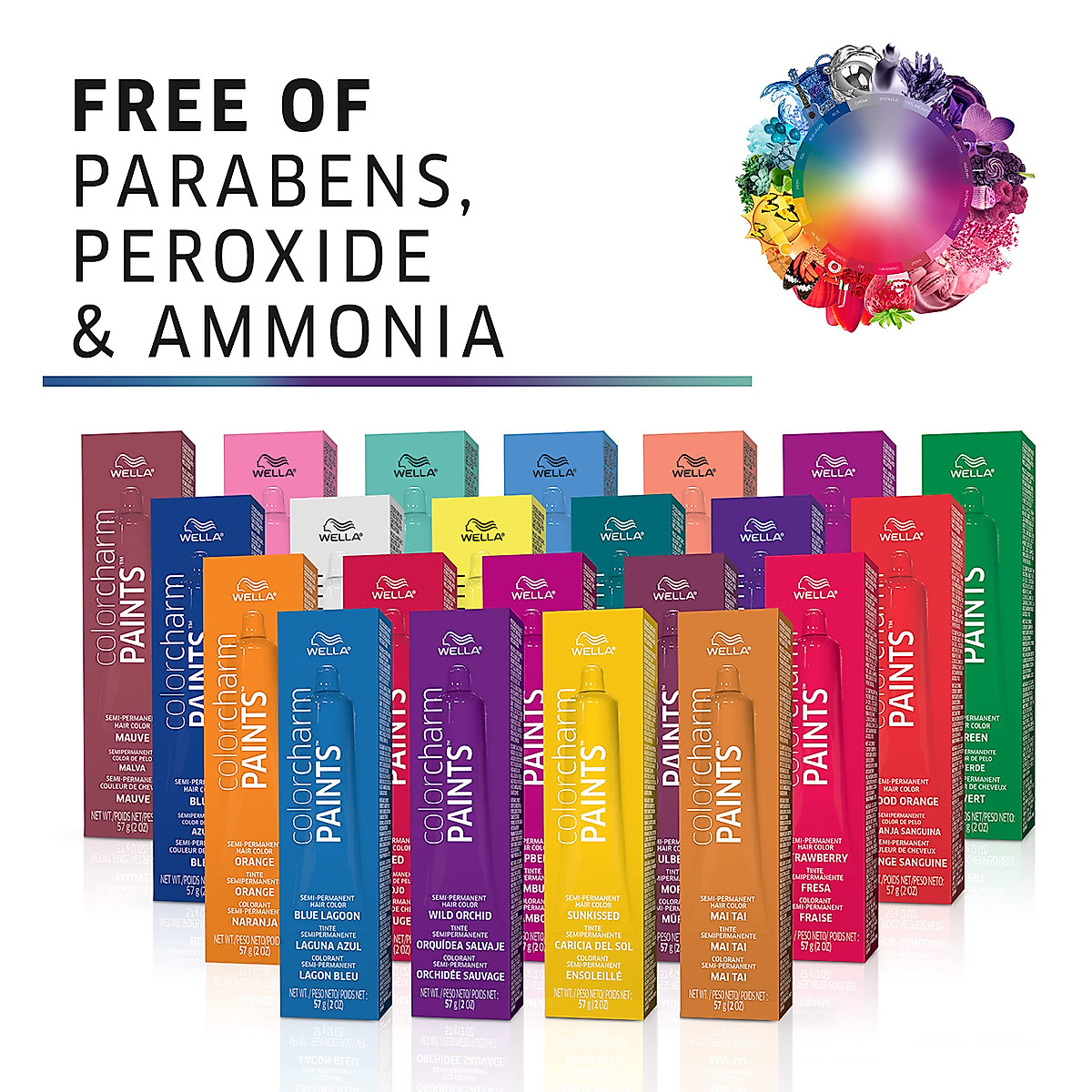 COLORCHARM Paints Semi-Permanent Hair Dye for Temporary Hair Color| Intermixable Shades| Mauve| 2 Fl Oz