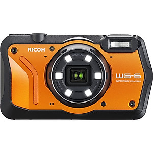 Ultimaxx Essential Bundle + Ricoh WG-6 Digital Camera (Orange) + SanDisk 64GB Extreme Pro SDXC, Floating Wrist Strap, 6.5” Tabletop Tripod, High Speed Memory Card Reader & More (19pc Bundle)