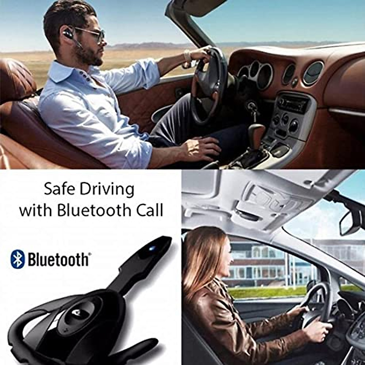 ZABBOW Scorpion Wireless Bluetooth Headset, Hanging Ear Bluetooth Earphone with Microphone, Standby Time 160 Hours, for Business Office Driving, Supports iPhone Android Phones