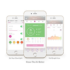 iBaby Airsense Smart Baby Audio Monitor, Temperature, Humidity & VOC Detector, Darkwood