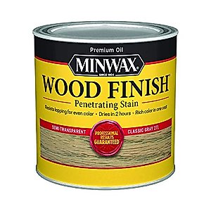 1/2 pt Minwax 22761 Classic Gray Wood Finish Penetrating Oil-Based Wood Stain