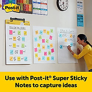 Post-it® Super Sticky Lined Easel Pads, 25" x 30", 30 Sheets Per Pad, White, Pack Of 2 Pads