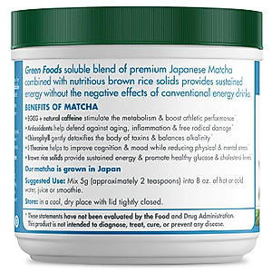 Green Foods Organic Matcha Green Tea, 5.5 Ounce