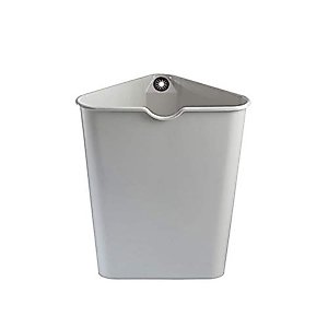 Trash Can Hflove Triangle Kitchen Plastic Corner Kitchen Trash Bin (Grey)