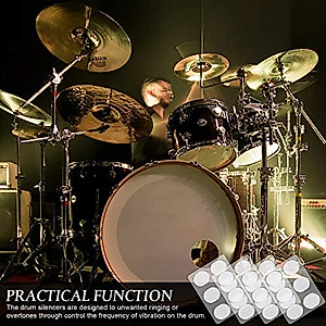 48 Pieces Drum Dampeners Gel Pads Silicone Drum Silencers Soft Drum Dampening Gel Pads Drum Mute Pads for Drums Tone Control (Transparent)