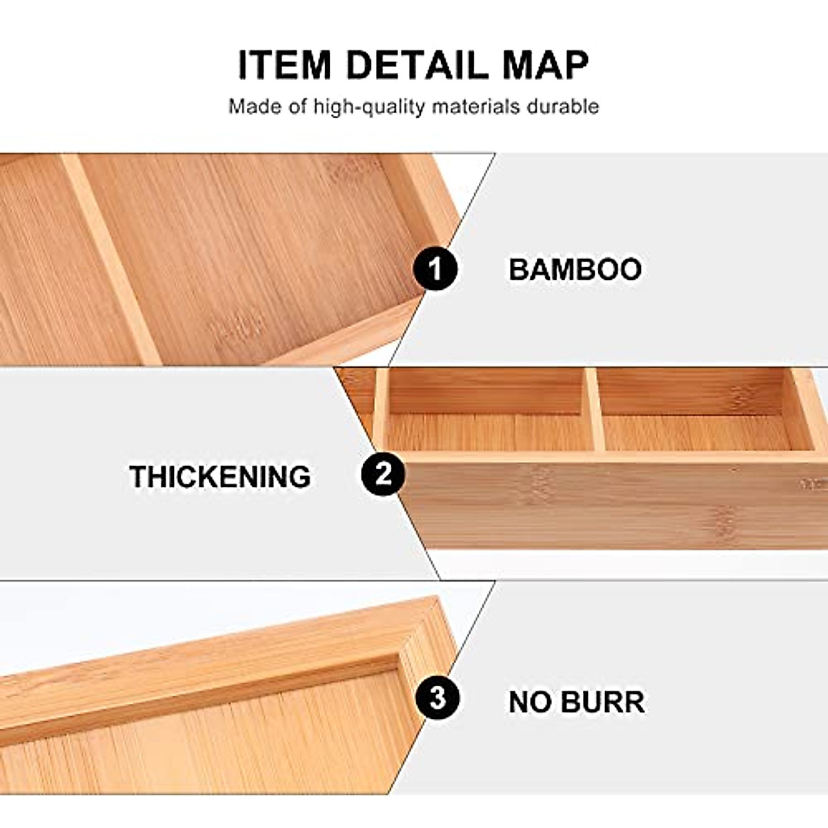 Cabilock Desktop Divided Serving Tray Wood Serving Tray 9 Compartments Divided Platter Chic Vegetable Tray Household Food Plate for Snacks Dry Fruits Appetizers Square Dinnerware Sets Serving Platter