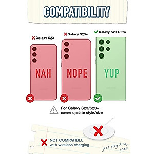 Smartish Galaxy S23 Ultra Wallet Case - Wallet Slayer Vol. 1 [Slim + Protective] Grip Credit Card Holder for Samsung - Black Tie Affair