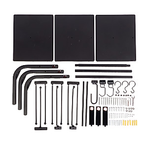 lukar Garage Tool Organizer Wall Mount, Adjustable Garage Tool Storage Rack, Garden Tool Storage Rack with 6 Hooks, Max 290 lbs Garage Storage for Garden Tools,Chair, Broom,Shovels, Trimmers.