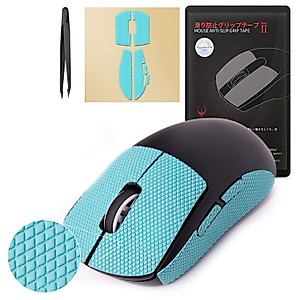 HOTLINEGAMES [Grip Upgrade] HyperFit Colour Mouse Anti Slip Grip Tape Compatible with Logitech G Pro X Superlight Wireless Gaming Mouse Skins,Sweat Resistant,Cut to Fit,Easy to Apply (Ice Blue)