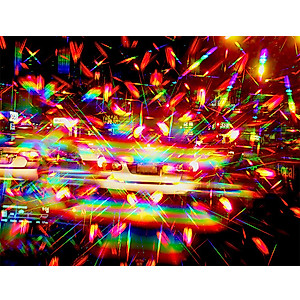 Rainbow Symphony Diffraction Grating Glasses - Assorted Neon Colors, Package of 25