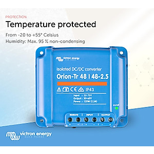 Victron Energy Orion-Tr IP43 48/48-Volt 2.5 amp 120-Watt Isolated DC-DC Converter