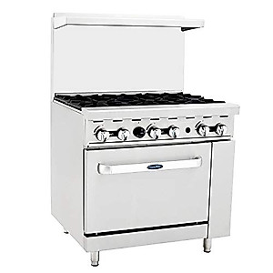 ATOSA AGR-6B 36" Gas Range (6 Burner Model) for Commercial Restaurant Professional Grade