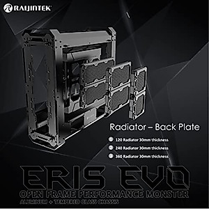 RAIJINTEK ERIS EVO, EEB/EATX case with Tempered Glass Side Panel, Maximum CPU Cooler Height up to 170 mm, Supports up to 5×2.5" HDD or 5×2.5" HDD/SSD