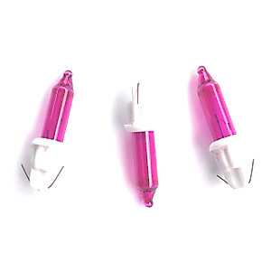 Prestige Glass Art 50 Pink 6 Volt Replacement Mini Bulbs - White Base - Mini Light Bulbs