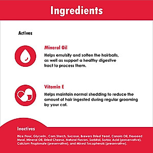 LaxaCat Hairball Formula for Cats - Supports Skin & Hair Coat, Vitamin, Mineral Oil - Healthy Coat - Regular Bowel Movement - Natural Ingredients - 270 Soft Chew