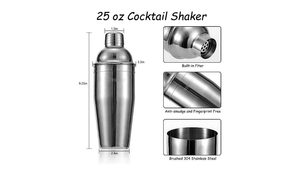 Simrzikr Bartending Kit - All-in-One Cocktail Shaker Set & Tools