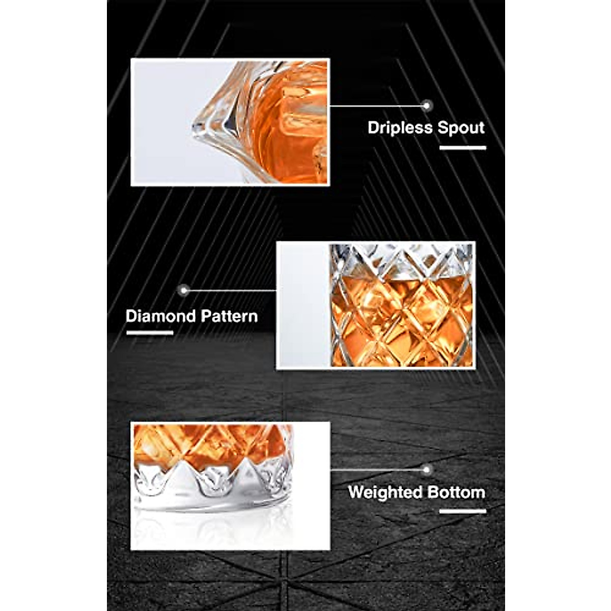 KITESSENSU Bar Cocktail Mixing Glass, Seamless Cocktail Pitcher for Stirred Cocktail with Weighted Bottom, Old Fashioned Bartender Accessory and Tool - 18oz 530ml