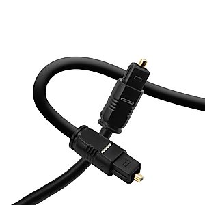 J-Tech Digital Toslink Digital Optical Audio SPDIF Cable 3ft