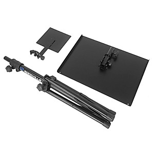 Rockville + DJ Tripod Laptop/Tablet/Ipad Stand with Dual Trays + RLS67 Professional