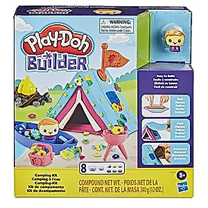 Play-Doh Builder Camping Kit Building Toy for Kids 5 Years and Up with 8 Cans of Non-Toxic Modeling Compound - Easy to Build DIY Craft Set