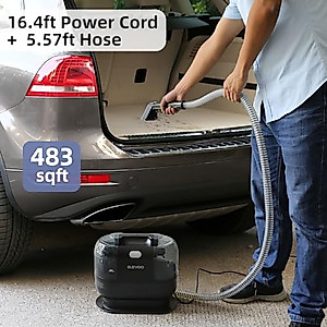 Carpet Cleaner Machine 12Kpa Strong Suction, 500W Powerful Motor, Portable Upholstery Cleaner for Pet Accident, Rugs, Carpet and Upholstery, Black