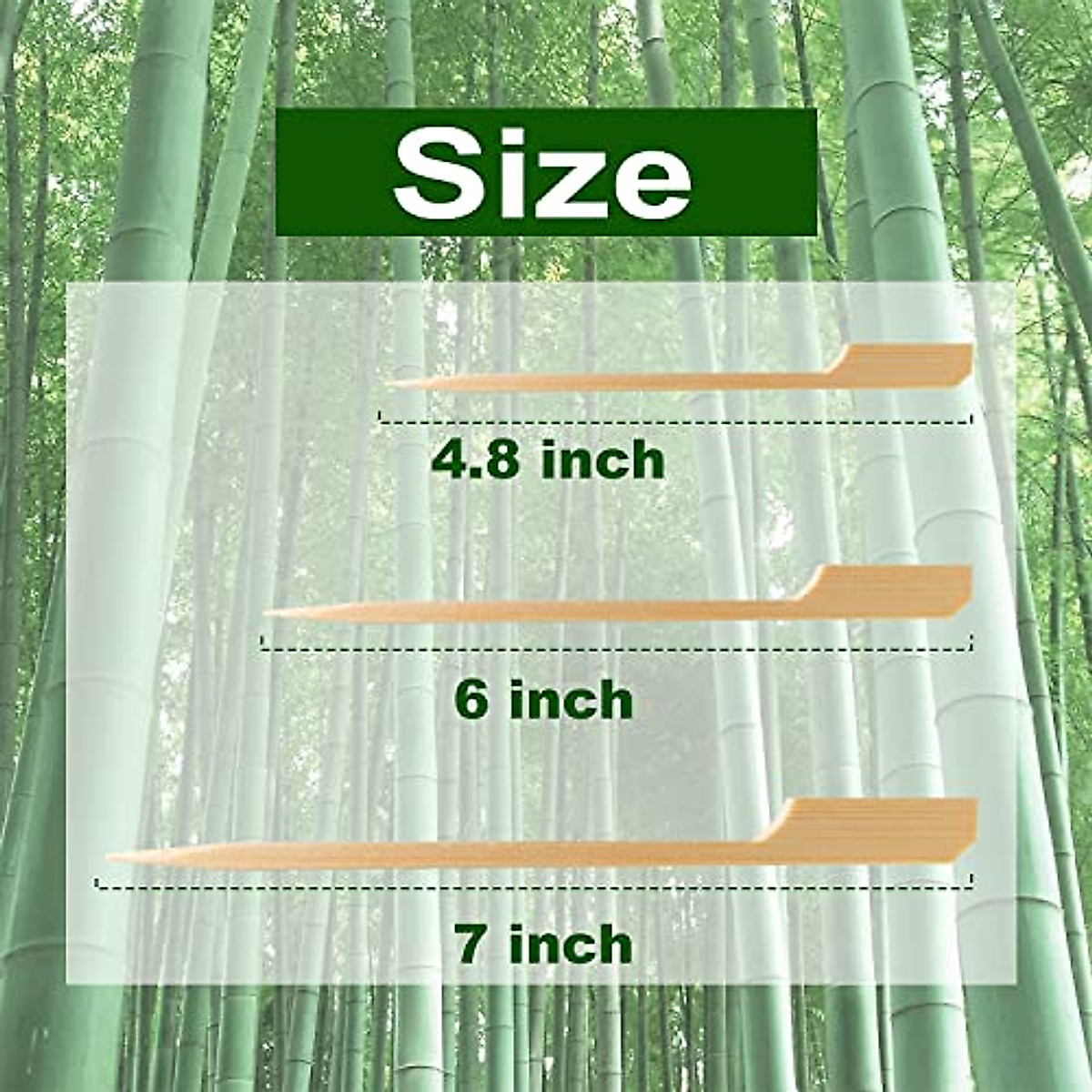 300 Pcs Bamboo Skewers, Cocktail Skewers, for Appetizers, BBQ,Fruit Kabobs,Sandwich.