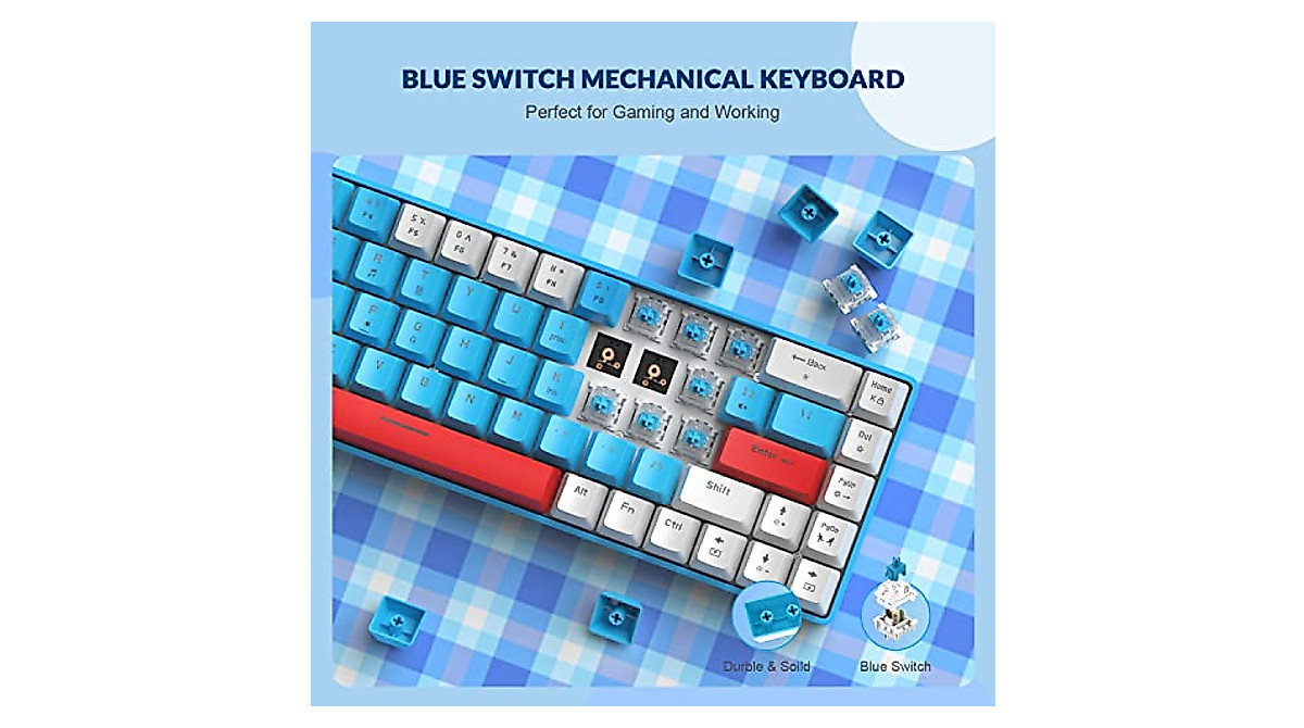 ZIYOU LANG RK-T8 Wired 65% Mechanical Gaming Keyboard with RGB LED ...