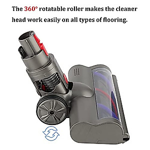 Ninthseason Quick-Release Direct Drive Cleaner Head Turbine Floor Tool for Dyson V15 V11 V10 V8 V7 Cordless Vacuum Cleaner for carpets and hard floors