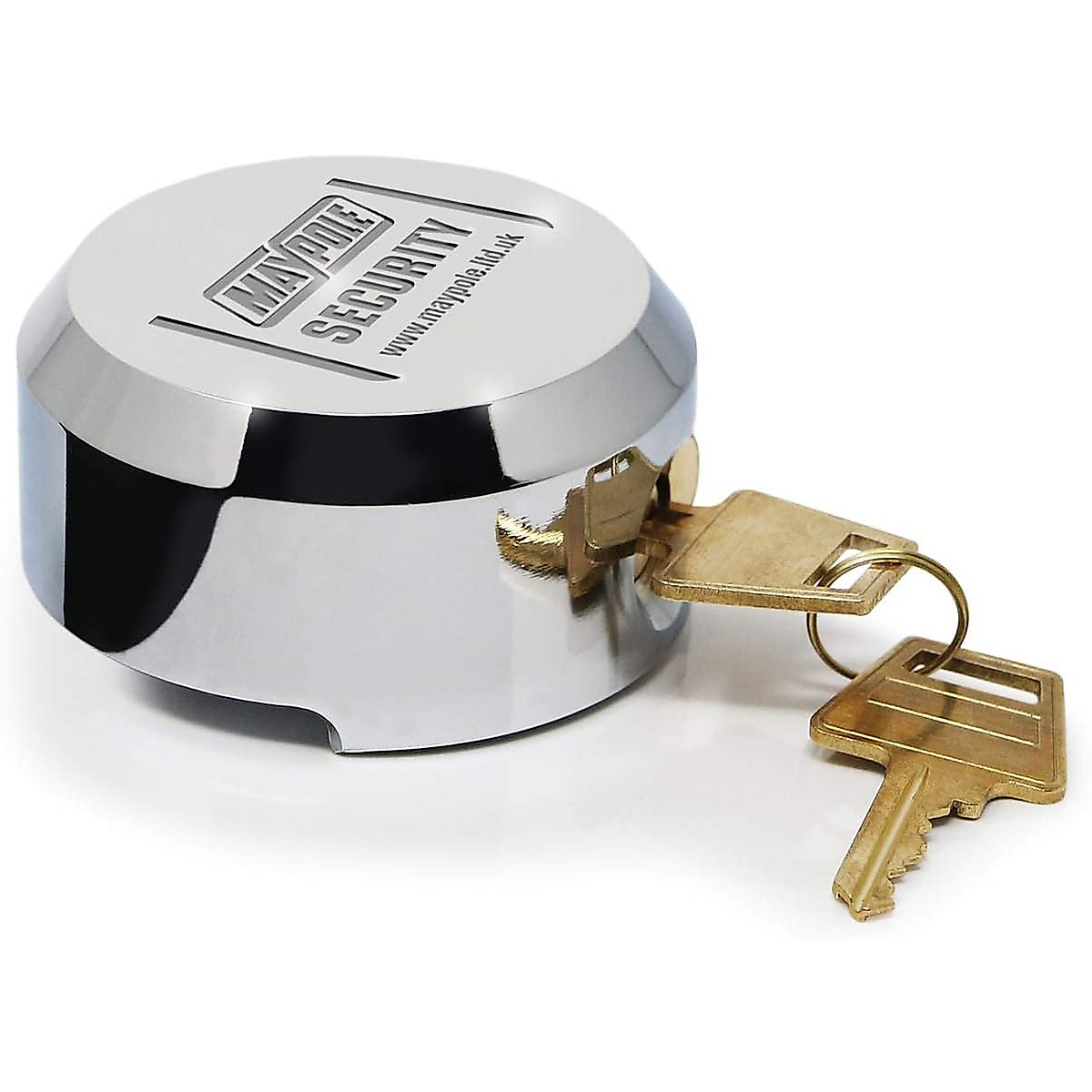 Maypole Heavy Duty Security Lock Suitable for Vans, Sheds & Garages Rust Resistant Chrome 2 kg, Silver