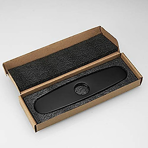 OWOFAN Hole Cover Deck Plate Escutcheon for Bathroom or Kitchen Sink Faucet Single Hole Mixer Tap, 10 Inch Stainless Steel Black WF-4102R