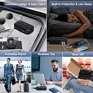 Voltage Converter 2300W International Power Converter Step Down 220v/240v to 110v/120v Travel Adapter Transformer w/ 4 USB 3 AC Outlets 7 Worldwide Plug Adapters EU/US/AU/IT/UK/India/South Africa