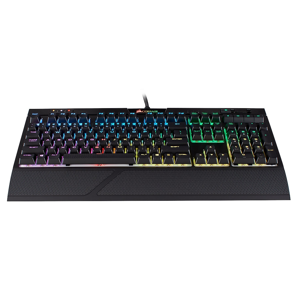 CORSAIR STRAFE RGB MK.2 Mechanical Gaming Keyboard - USB Passthrough - Linear and Quiet - Cherry MX Red Switch - RGB LED Backlit-17.6 x 6.61 x 1.57 inches