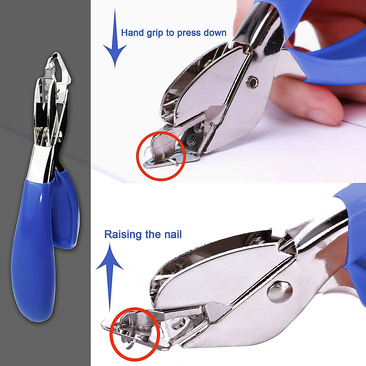 5 Pieces Staple Remover Tools Set for Office,Upholstery and Construction, Professional Tack and Nail Puller Kit for Efficiently and Easily Remove All Kinds of Staples,Tacks and Nails
