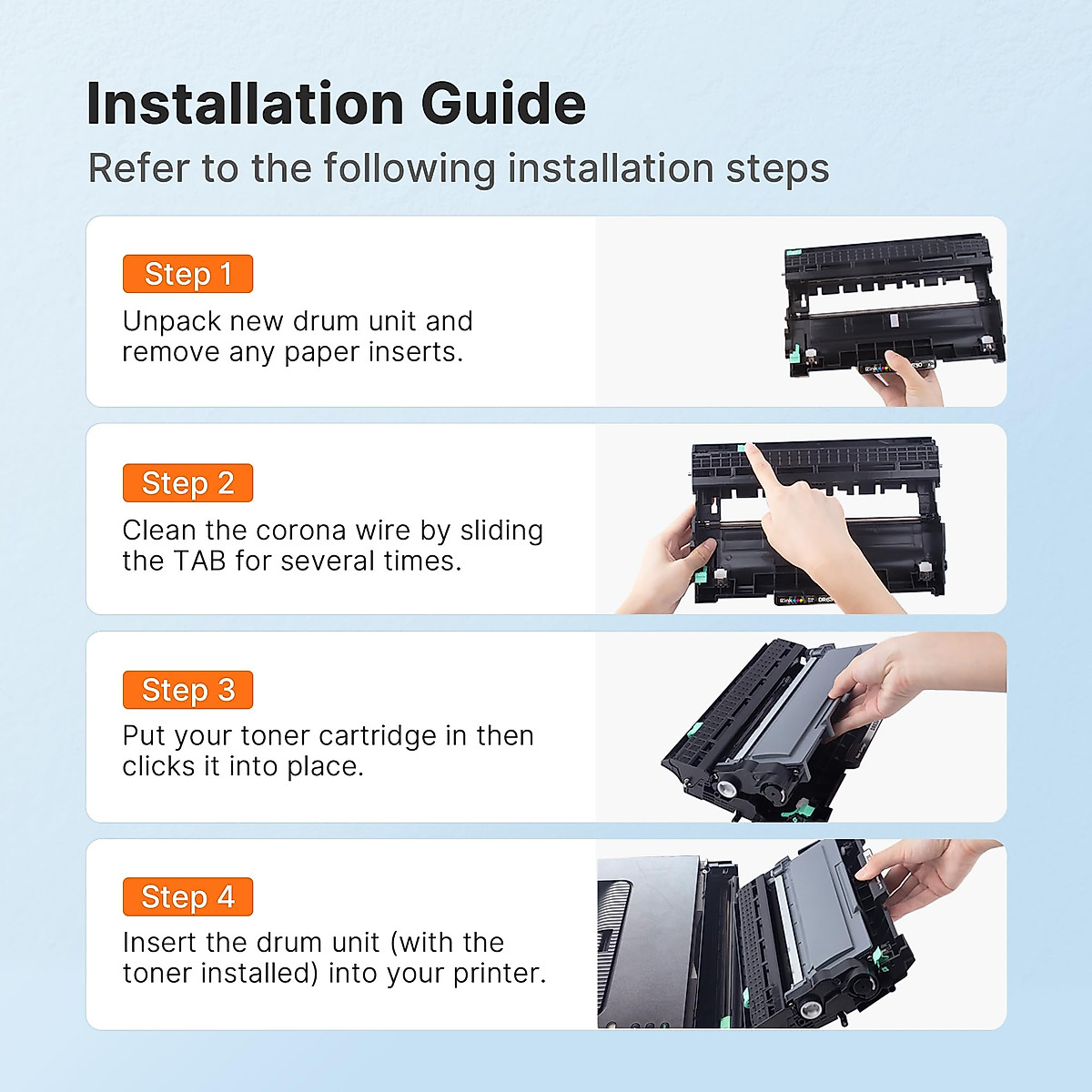 E-Z Ink (TM Compatible Drum Unit Replacement for Brother DR630 DR 630 Compatible with HL-L2300D HL-L2320D HL-L2340DW HL-L2360DW HL-L2380DW MFC-L2740DW MFC-L2720DW MFC-L2700DW DCP-L2540DW (1 Pack)