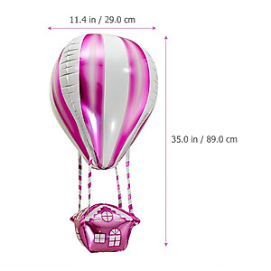 Zerodeko 10pcs Hot Air Balloon Helium Balloon Decorative Balloon Airplane Balloon Happy Birthday Decorations for Boys Helium Foil Balloons Metal Baby Aluminum Film Birthday Party Supplies