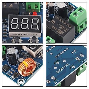 AITRIP 3PCS DC 12V-36V Voltage Protection Module Digital Low Voltage Protector Disconnect Switch Over Discharge Protection Module Output 6-60V XH-M609
