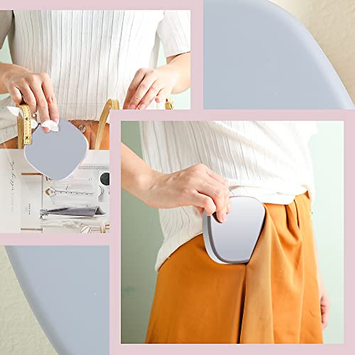 HoazHoald Small Travel Jewelry Case Mini Travel Jewelry Organizer Portal Travel Jewelry Box Travel Jewelry Storage Small Earring Ring Necklace Case Organizer Box for Women Kids with Mirror (White)