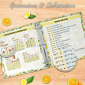 SwiftCube Recipe Binder 8.5x11 3 Ring Kit - Blank Recipe Book to Write in your Own Recipes with Recipe Cards 4x6, Dividers, Labels & Plastic Sleeves for your Printouts (Family Recipe Book Organizer)