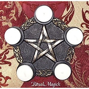 Pentacle Altar Tile with 5 Pentacle Corners