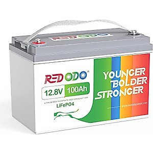 Redodo 12V 100Ah LiFePO4 Battery, Group 31 Lithium Battery with 100A BMS, Up to 15000 Deep Cycles Battery for RV, Solar, Trolling Motor and Off Grid
