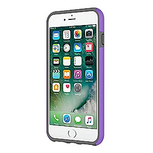 iPhone 8 Plus Case, iPhone 7 Plus Case, Incipio Premium DualPro Shockproof Hard Shell Hybrid Rugged Dual Layer Protective Outer Shell Shock and Impact Absorption Cover (5.5 Inch) - Purple/Charcoal