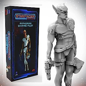 Starfinder Unpainted Miniatures: Ryphorian Skyfire Pilot- 32mm Unpainted Plastic Miniatures by Archan Studio - for Kids and Adults Ages 14+