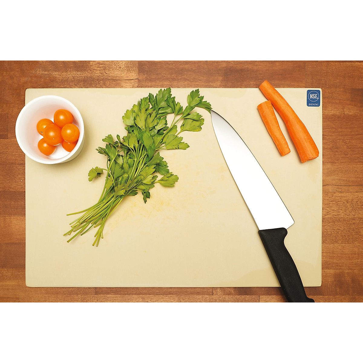 NoTrax 18" X 24" x 0.75" Sani-Tuff T45 Natural Rubber Cutting Board, Non-Skid Professional-Grade, Made in USA, T45S2018BF