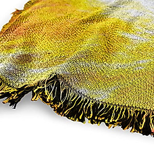 LOGOVISION The Lord of The Rings Blanket, 50"x60" Gandalf Against Balrog Woven Tapestry Cotton Blend Fringed Throw Blanket