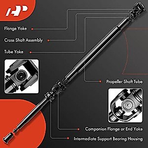 A-Premium Rear Complete Drive Shaft Prop Shaft Driveshaft Assembly Compatible with Honda Ridgeline 2009 2010 2011 2012 2013 V6 3.5L Crew Cab Pickup, Replace# 40100-SJC-A12, 40100SJCA12