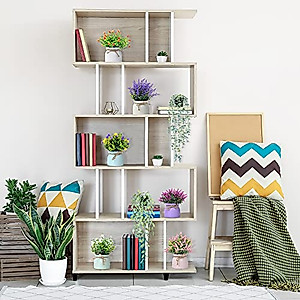 CEWOR 6pcs Fake Potted Plants Small Faux Plants Indoor Artificial Flowers Outdoor in Macaron Pot, Desk Plants for Home Indoor Bathroom Kitchen Shelf Office Decor