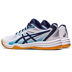 ASICS Men's Upcourt 5 Court Shoes, 9, White/Indigo Blue
