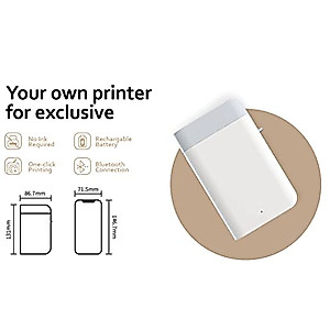 Label Maker Machine with Tape, Portable Bluetooth Label Printer with Tape Mini Model, Multiple Templates for Smartphone, Office-Home-USB Rechargeable (Product+1 roll of Stickers)