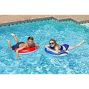 Poolmaster Racing Saucers Inflatable Swimming Pool Float Game (Pack of 2)